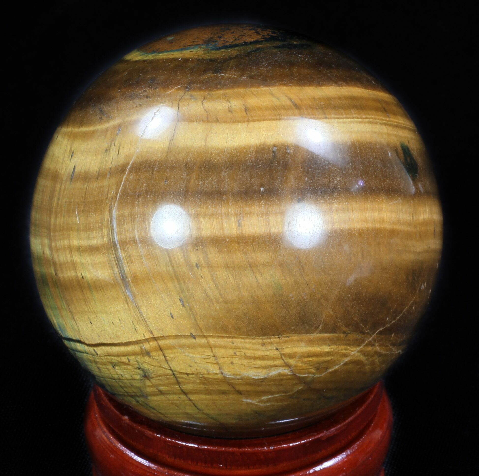 Top Quality 2.75" Polished Tiger's Eye Sphere For Sale (#33630 ...