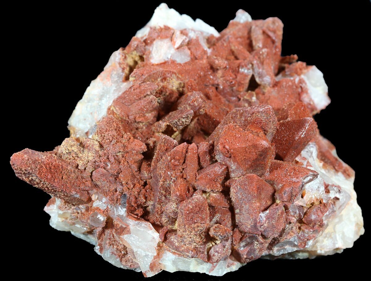 4.6" Natural, Dark Red Quartz Crystals - Morocco (#53047) For Sale ...