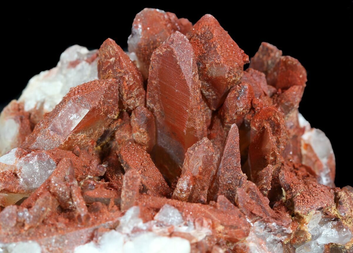 4.6" Natural, Dark Red Quartz Crystals - Morocco (#53047) For Sale ...