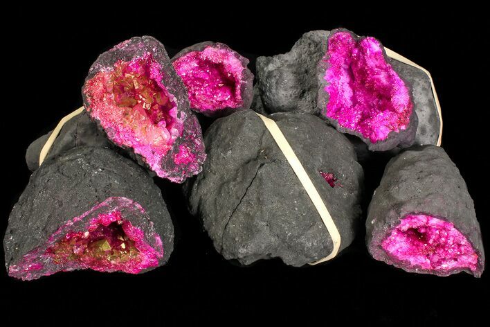 Lot: 3 - 4" Dyed (Pink) Quartz Geodes - 42 Pieces (#77241) For Sale ...