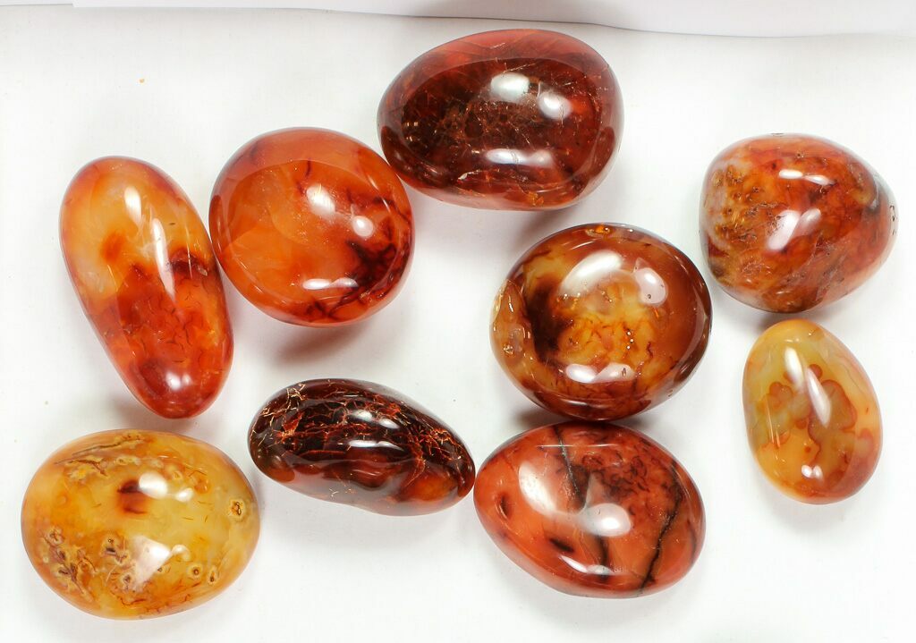 Lot: 6 1/2 lbs Polished Carnelian Agate (2-3" Pieces) (#77286) For Sale ...