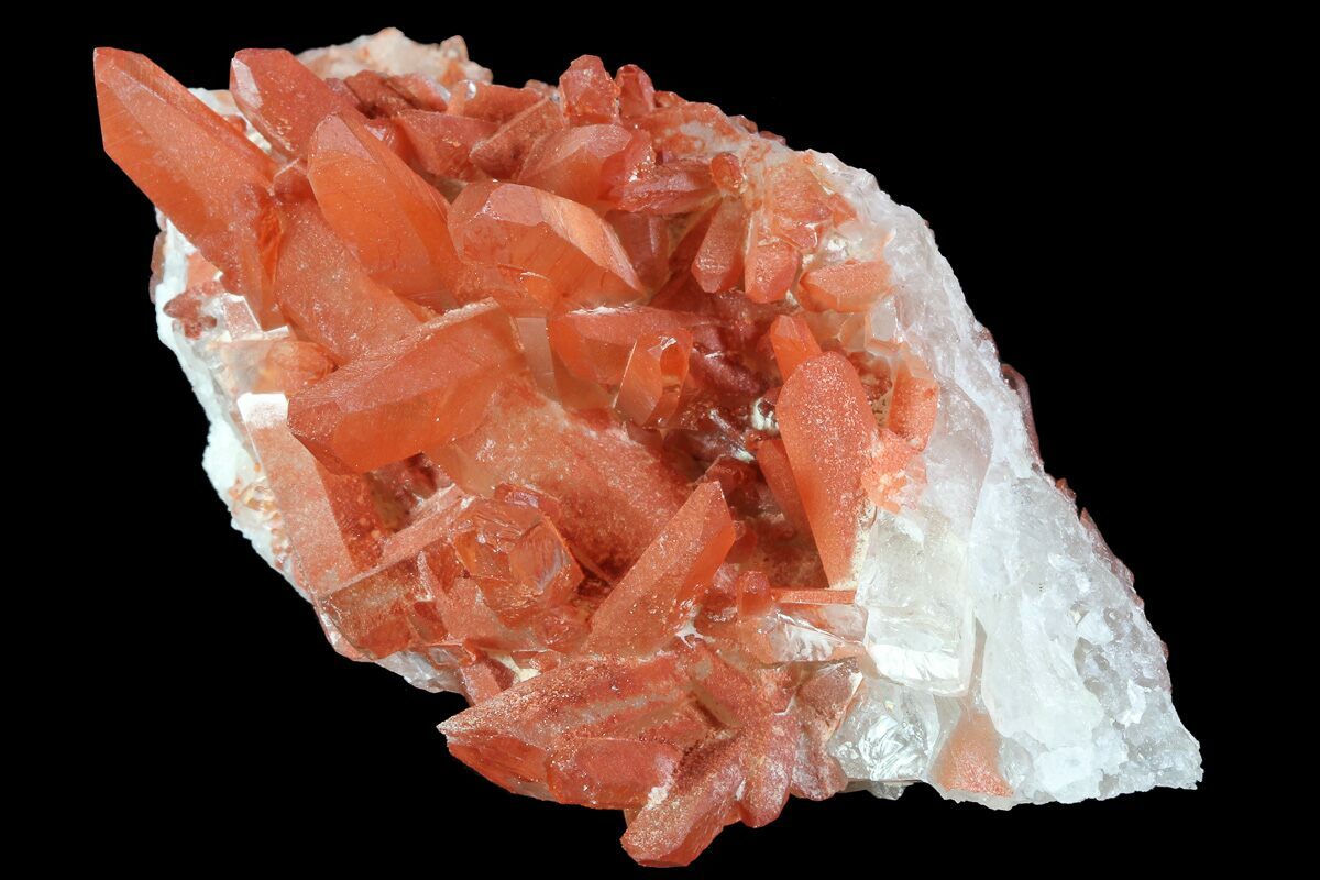 3.1" Natural, Red Quartz Crystal Cluster - Morocco (#84342) For Sale ...
