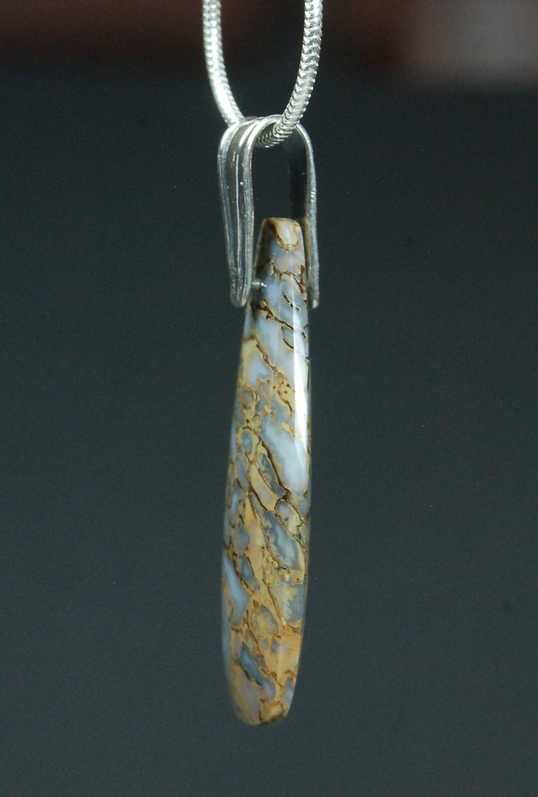 Blue/Green, Agatized Dinosaur Bone (Gembone) Pendant (#84756) For Sale ...