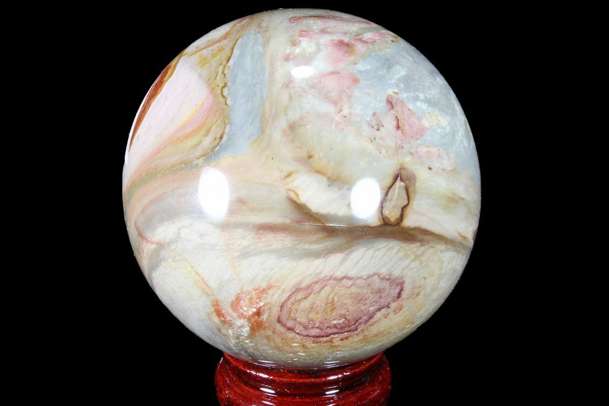 3" Polished Polychrome Jasper Sphere - Madagascar (#87698) For Sale - FossilEra.com