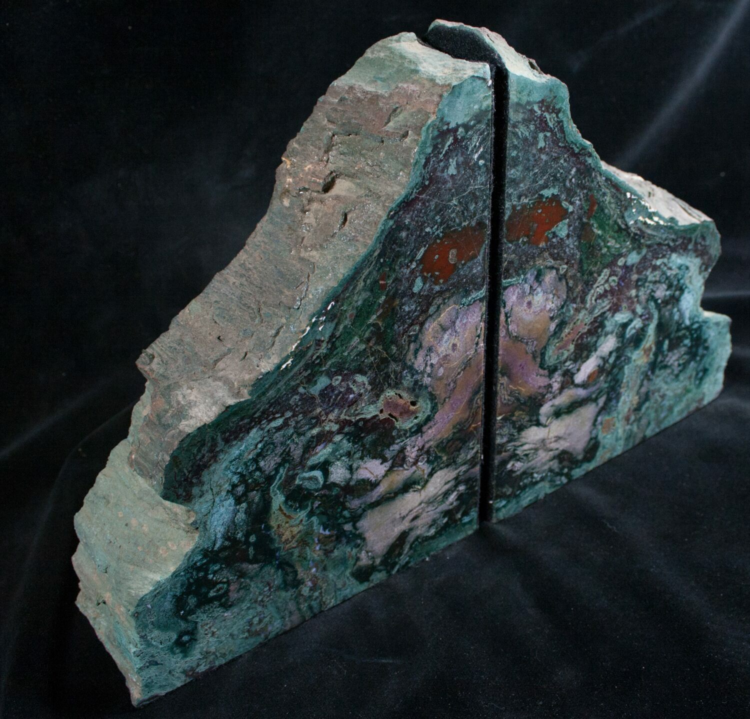 Brilliant Green Hampton Butte Petrified Wood Bookends For Sale (#7621 ...