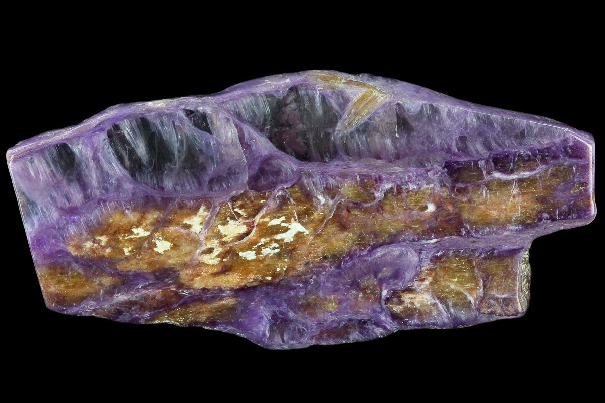 3.3" Beautiful, Purple, Polished Charoite Slab - Siberia (#115024) For ...