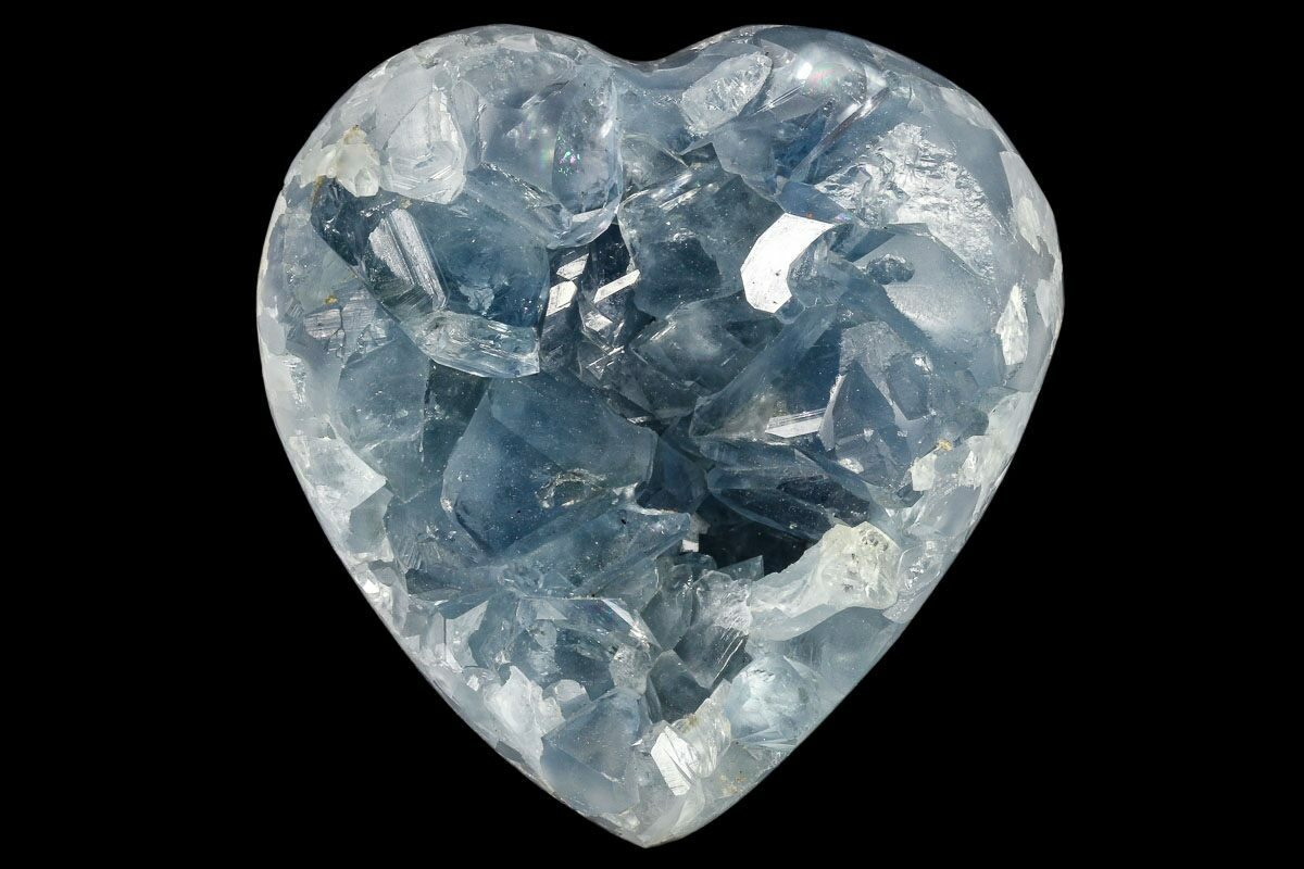 3.1" Crystal Filled Celestine (Celestite) "Heart" Geode - Madagascar ...