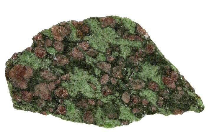 3" Polished Pyrope, Forsterite, Diopside & Omphacite Section- Norway ...