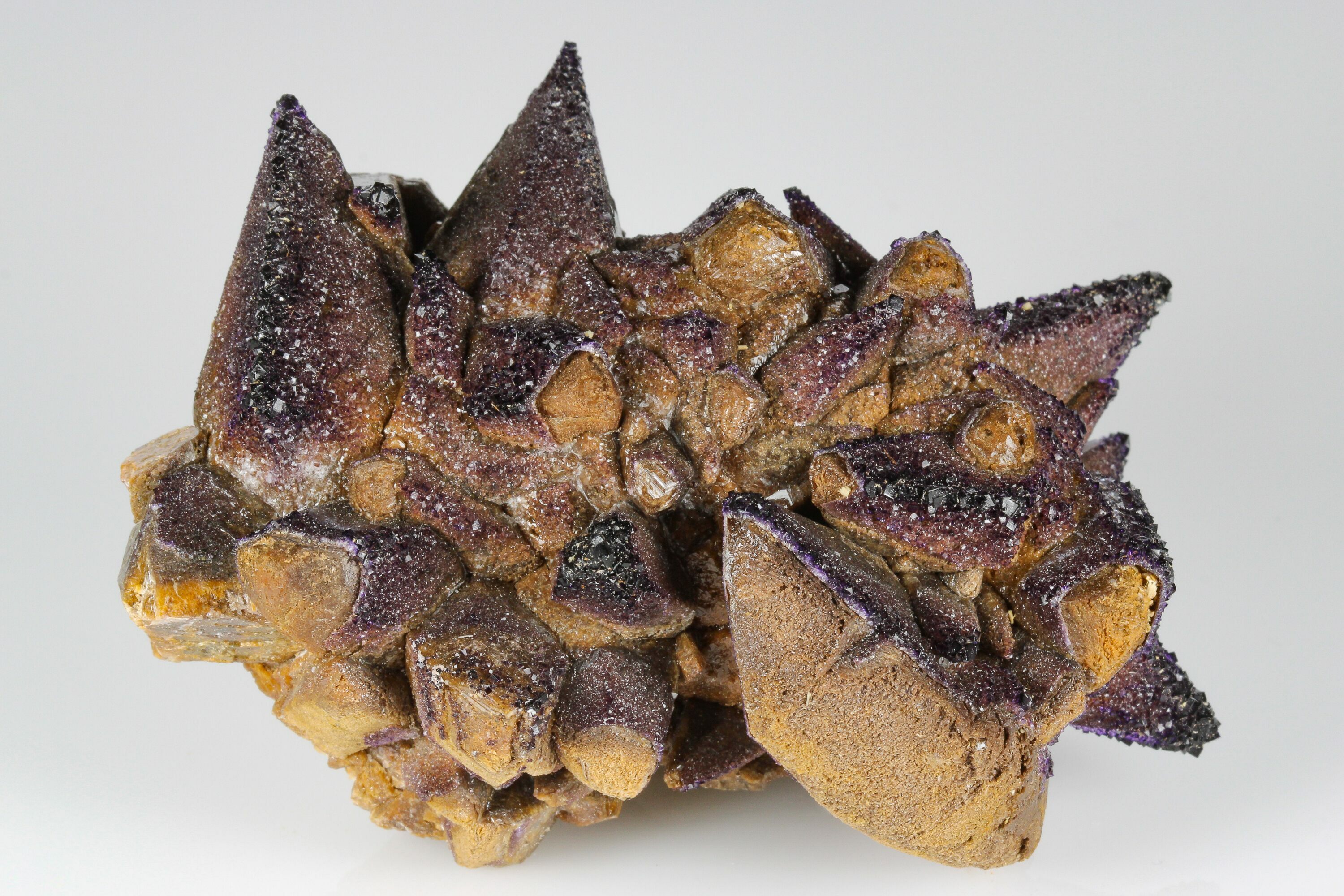 3.6" Calcite Crystal Cluster with Purple Fluorite (New Find) - China ...