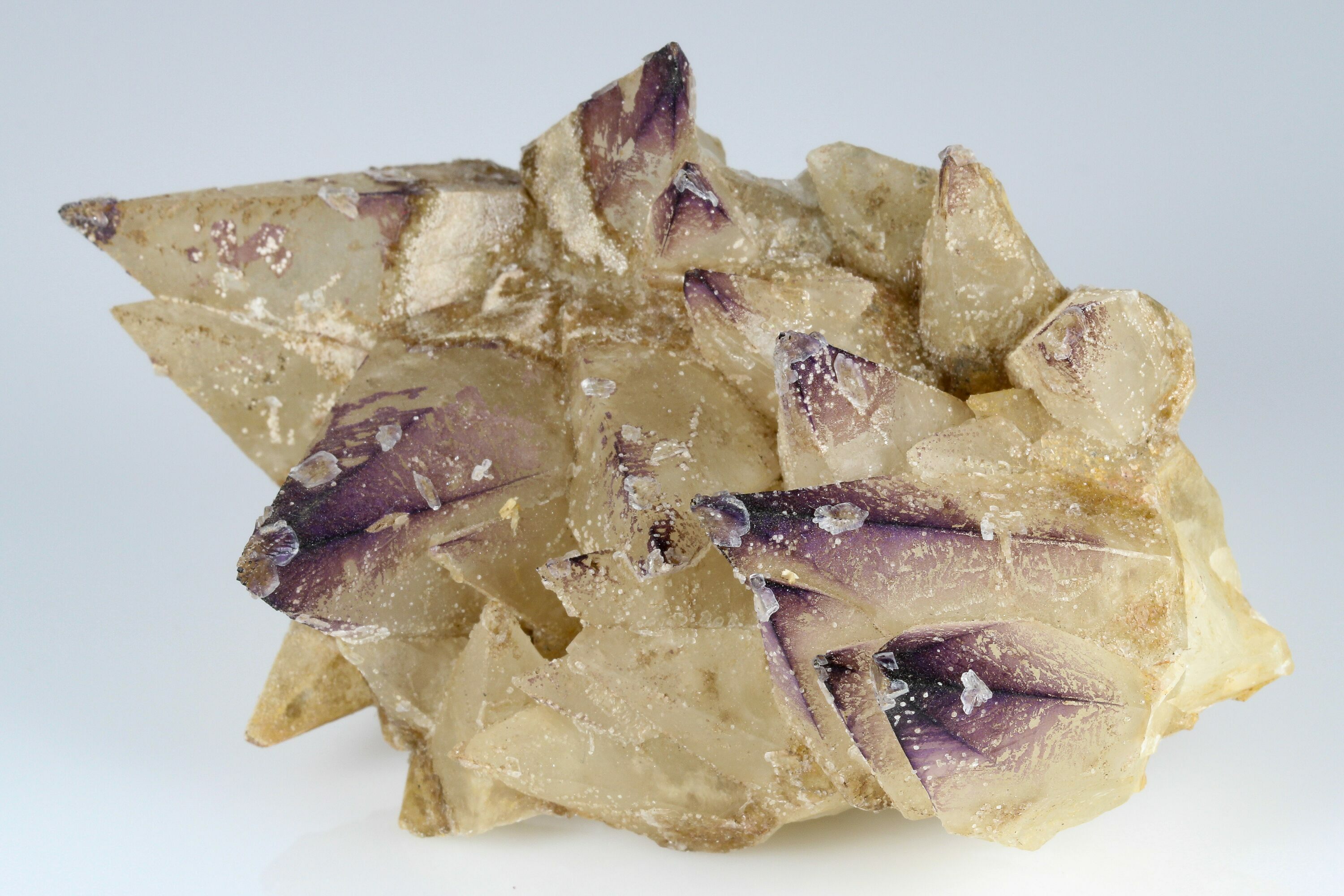 4" Calcite Crystal Cluster with Purple Fluorite (New Find) - China ...