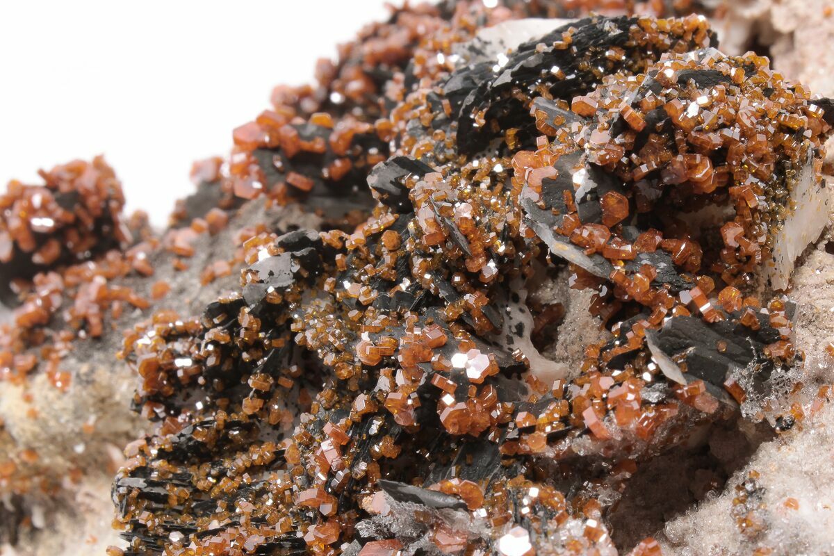 7" Ruby Red Vanadinite Crystals on Barite - Morocco (#196350) For Sale ...