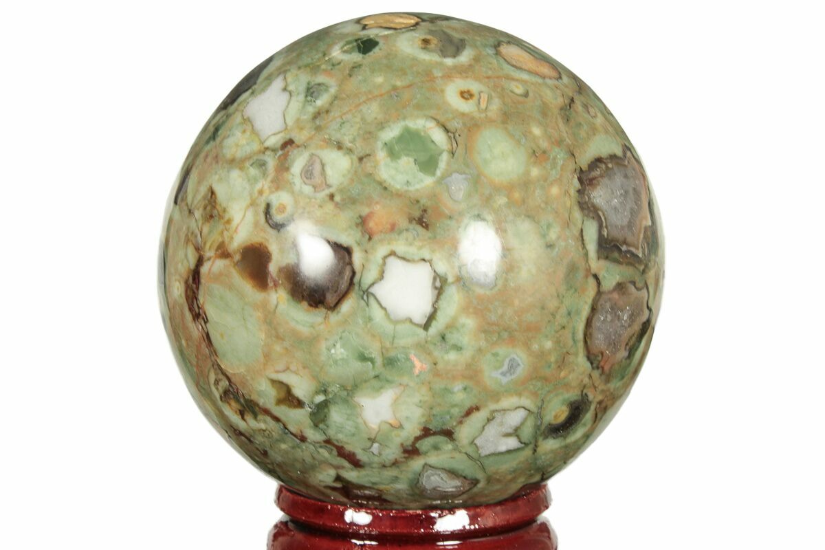 1.95" Polished Rainforest Jasper (Rhyolite) Sphere - Australia (#209238 ...