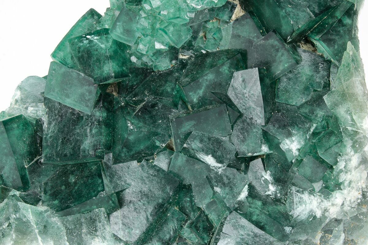 10.2" Green, Fluorescent, Cubic Fluorite Crystals - Madagascar (#211070 ...