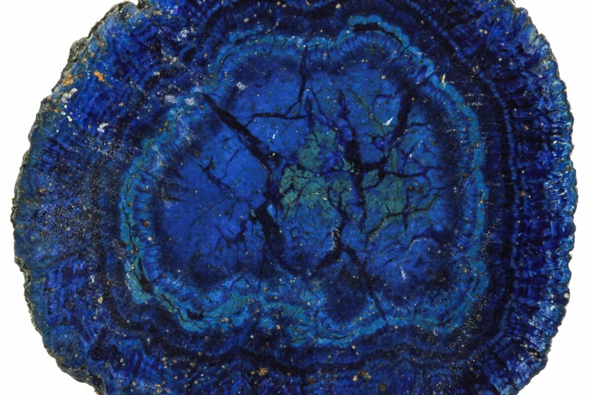 1.03" Vivid Blue, Cut/Polished Azurite Nodule - Siberia (#209469) For ...