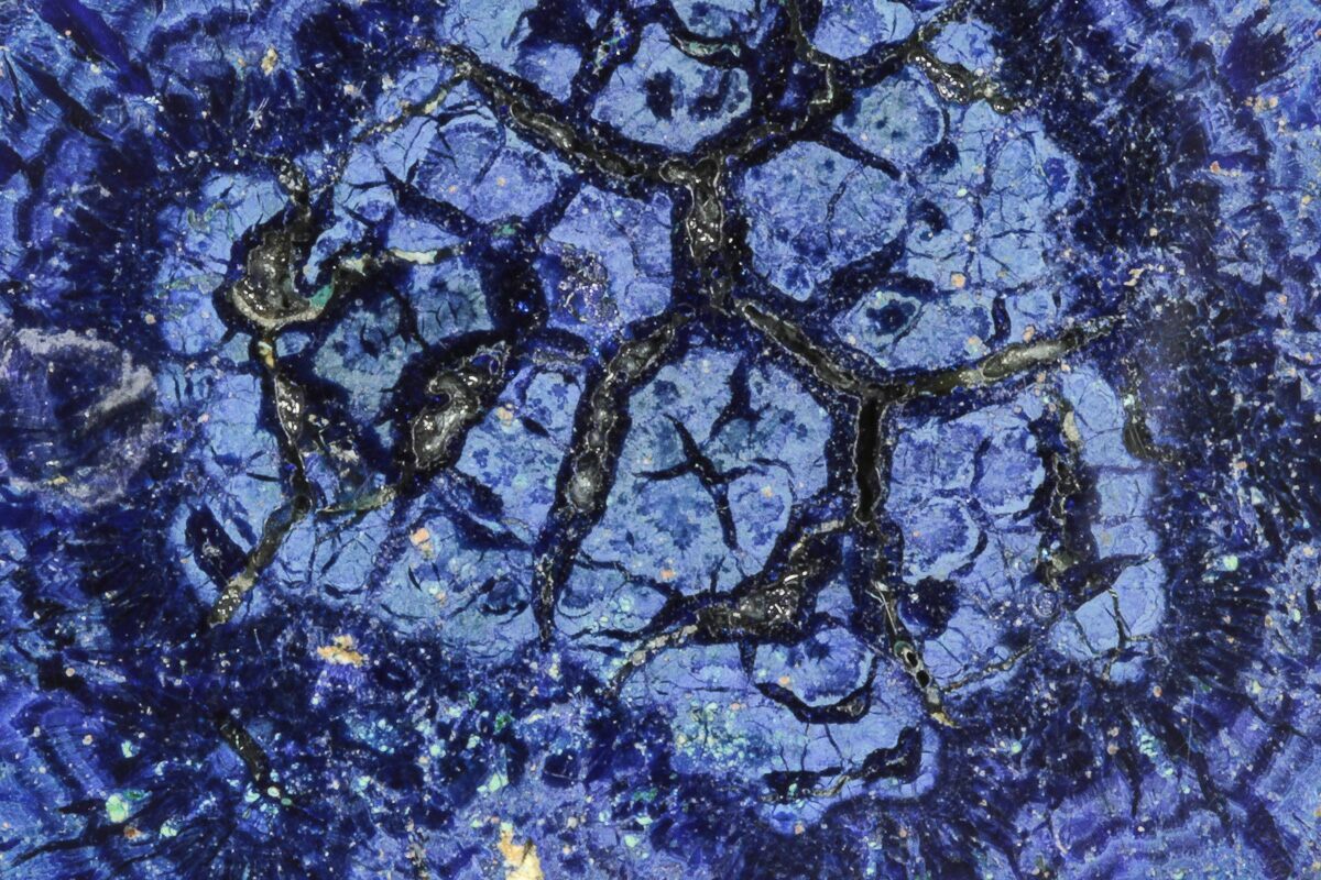 1.7" Vivid Blue, Cut/Polished Azurite Nodule Slice - Siberia (#209484 ...