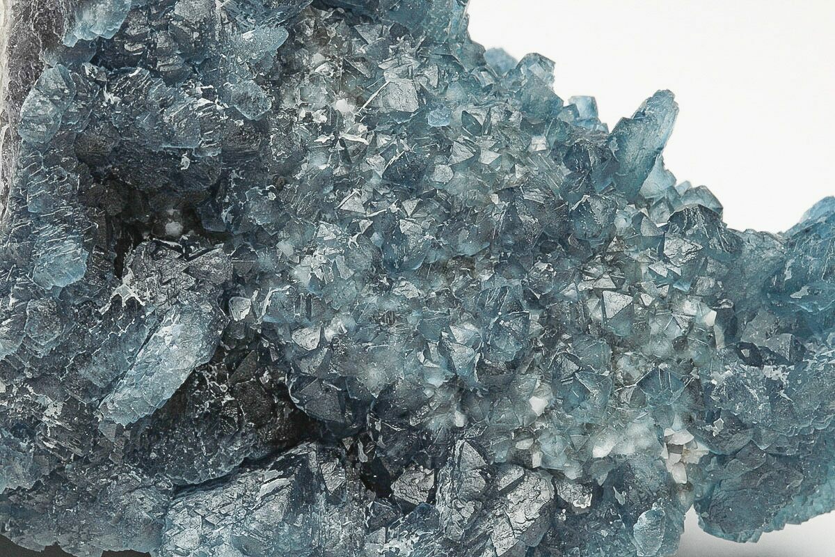 5" Blue, Cubic/Octahedral Fluorite Encrusted Quartz - Inner Mongolia ...