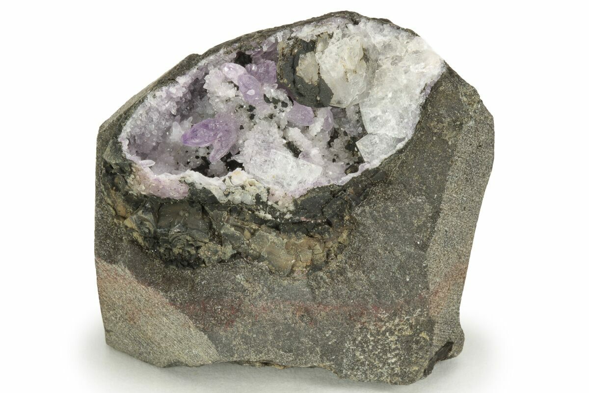 1.5" Amethyst and Chabazite Crystals in Basalt - India (#220108) For ...