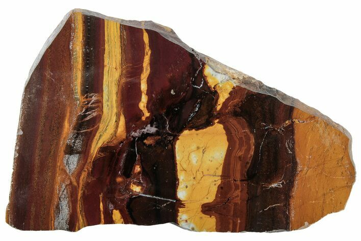 7" Polished "Desert Sunset" Banded Iron Slab - Western Australia ...