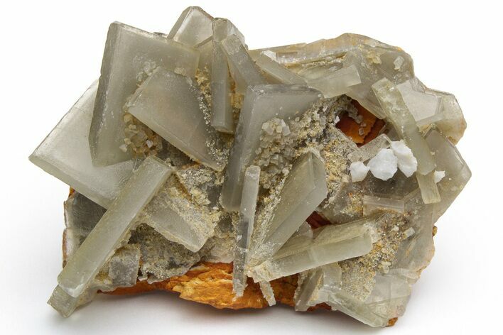 1.7" Yellow-Brown Tabular Barite Crystals with Phantoms - Peru (#224403 ...