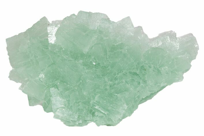 7.9" Gemmy, Mint-Green, Stepped Halite Crystals - Rudna Mine, Poland ...