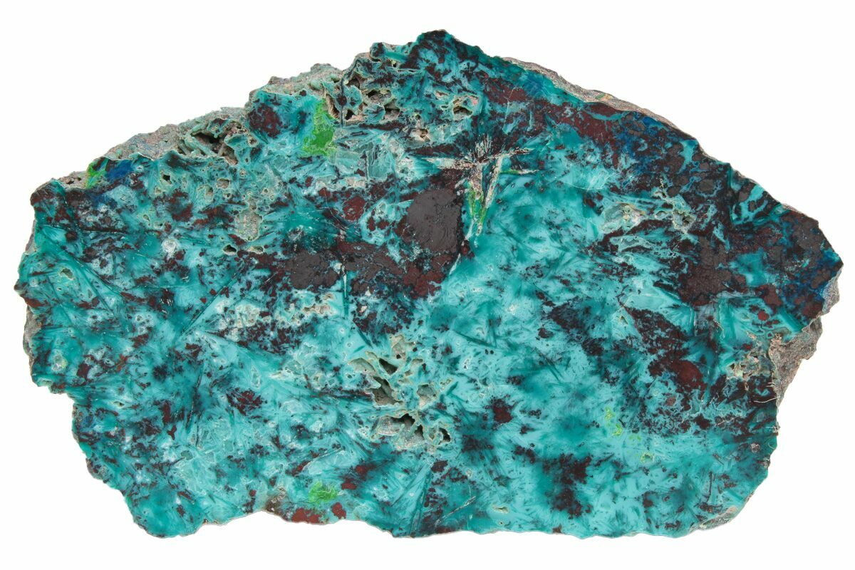 2" Colorful Chrysocolla and Shattuckite Slab - Mexico (#227884) For ...