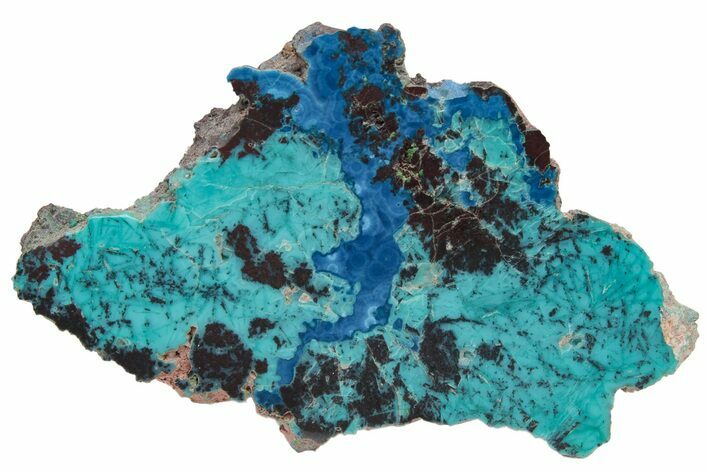 2.45" Colorful Chrysocolla and Shattuckite Slab - Mexico (#227890) For ...