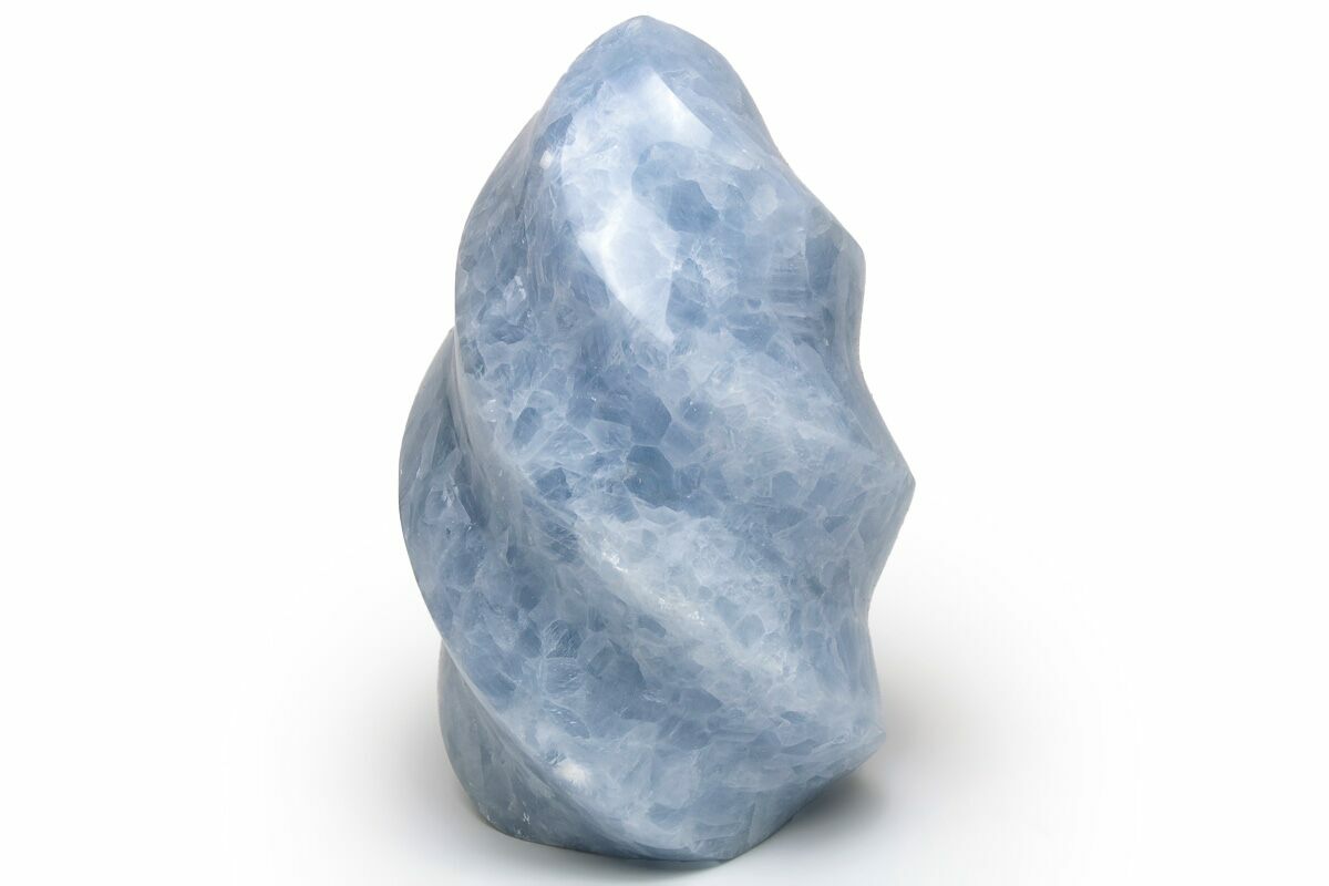 5" Tall, Polished Blue Calcite "Twist" Sculpture - Madagascar (#230176 ...