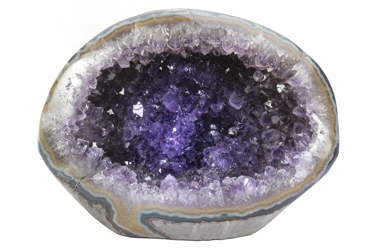 5.3" Purple Amethyst Geode with Polished Face - Uruguay (#233601) For ...