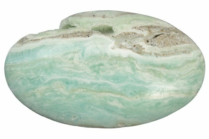 3.05" Polished Blue Caribbean Calcite Palm Stone (#236774) For Sale ...