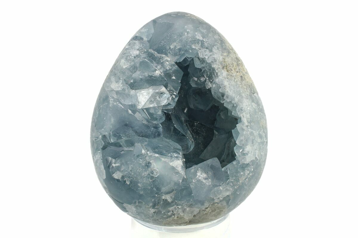 3.65" Crystal Filled Celestine (Celestite) "Egg" Geode - Madagascar ...