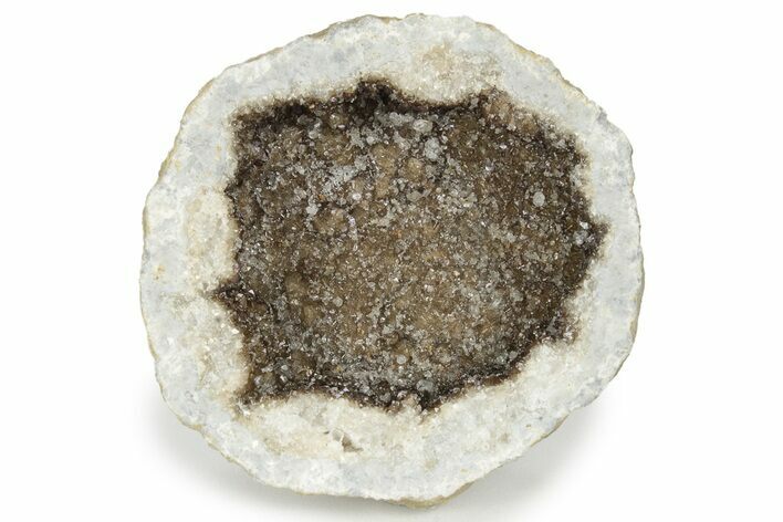 3" Keokuk Quartz Geode with Calcite Crystals (Half) - Missouri (#239041 ...