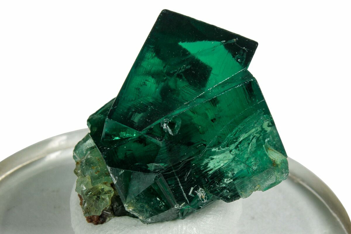 1" Fluorescent Green Fluorite Twins - Rogerley Mine, England (#244516 ...