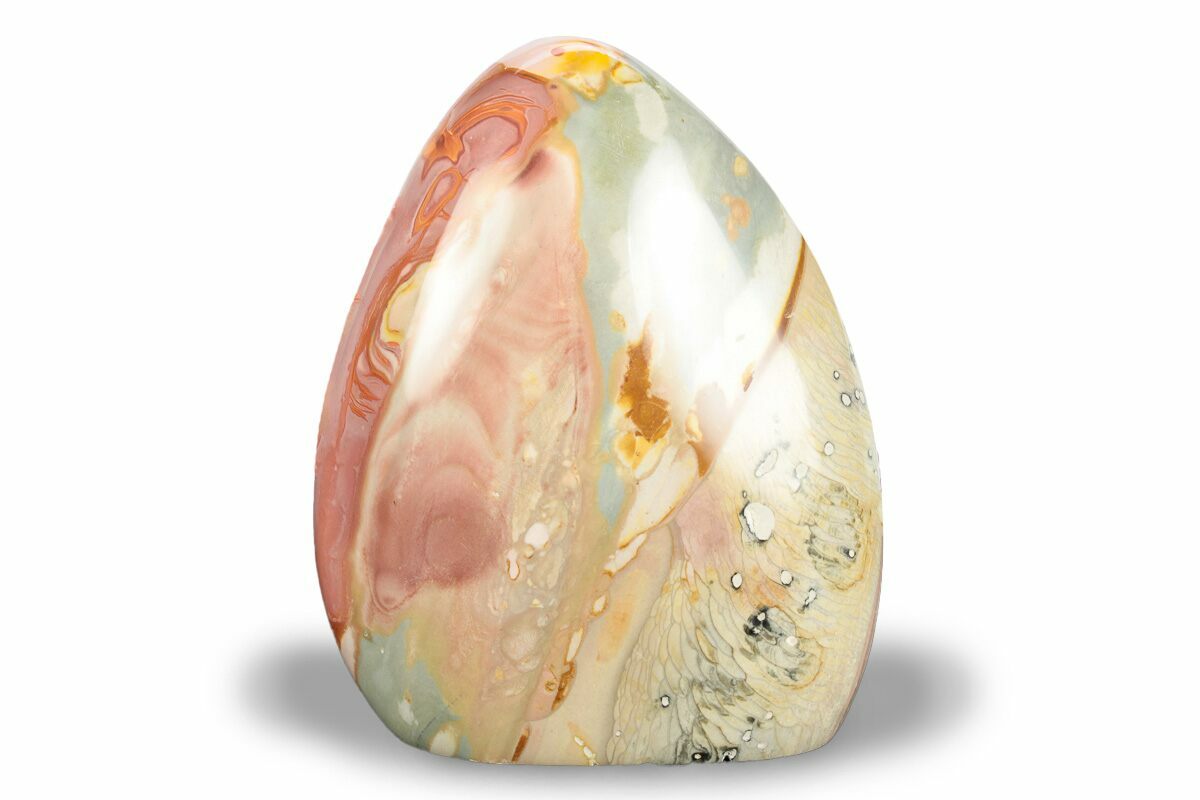 4.3" Free-Standing, Polished Polychrome Jasper - Madagascar (#244605 ...