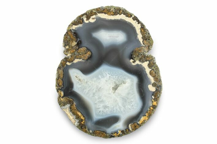 5.8" Las Choyas "Coconut" Geode Half with Banded Agate - Mexico ...