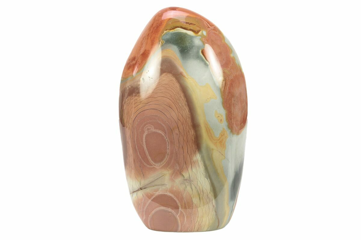 5.6" Free-Standing, Polished Polychrome Jasper - Madagascar (#249222 ...