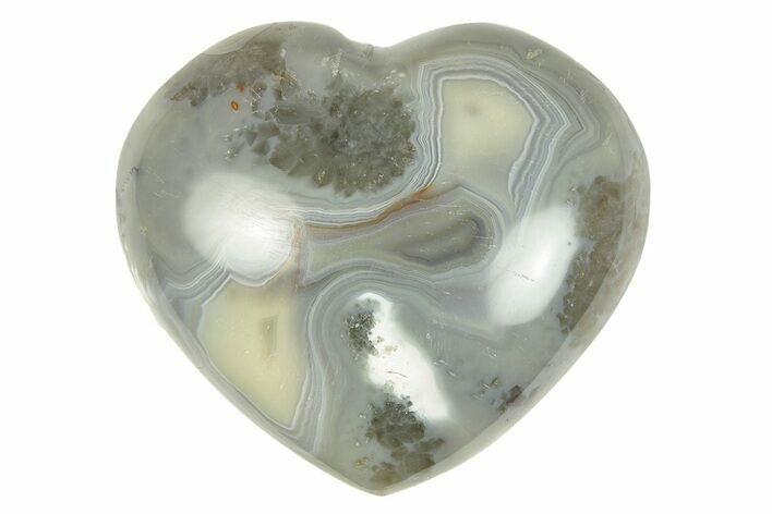 3.2" Polished Orca Agate Heart - Madagascar (#249152) For Sale ...
