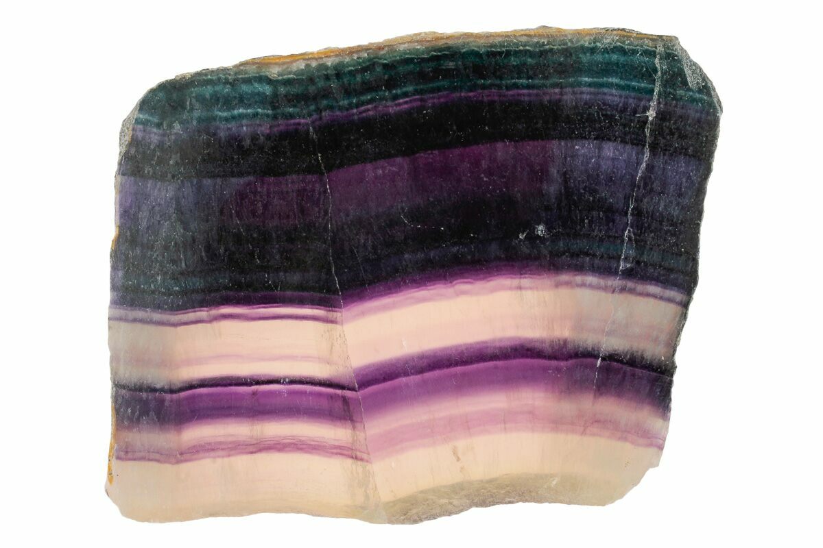 Colorful, 4" Polished Rainbow Fluorite Slab (#250512) For Sale ...