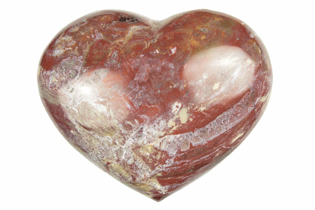 3.65" Polished Triassic Petrified Wood Heart - Madagascar (#249196) For ...
