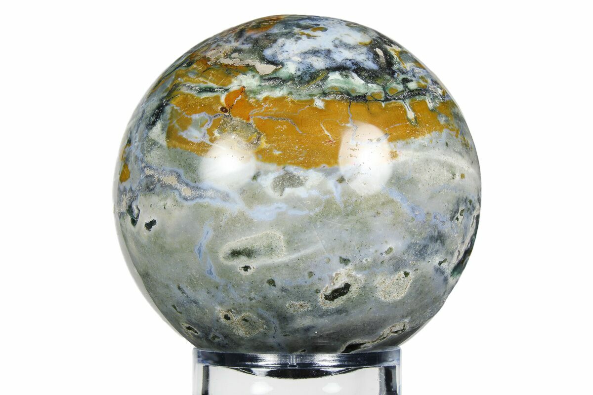 3.1" Polished "Cosmic Jasper" Sphere - Madagascar (#255889) For Sale ...
