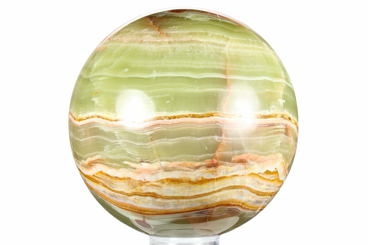 5.9" Polished Green Banded Calcite Sphere - Pakistan (#264768) For Sale ...