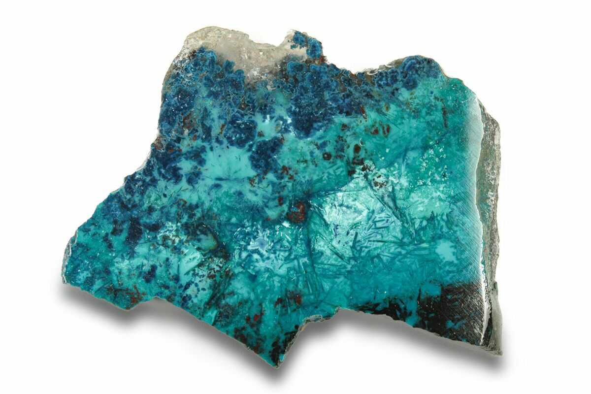1.6" Colorful Chrysocolla and Shattuckite Slab - Mexico (#280136) For ...