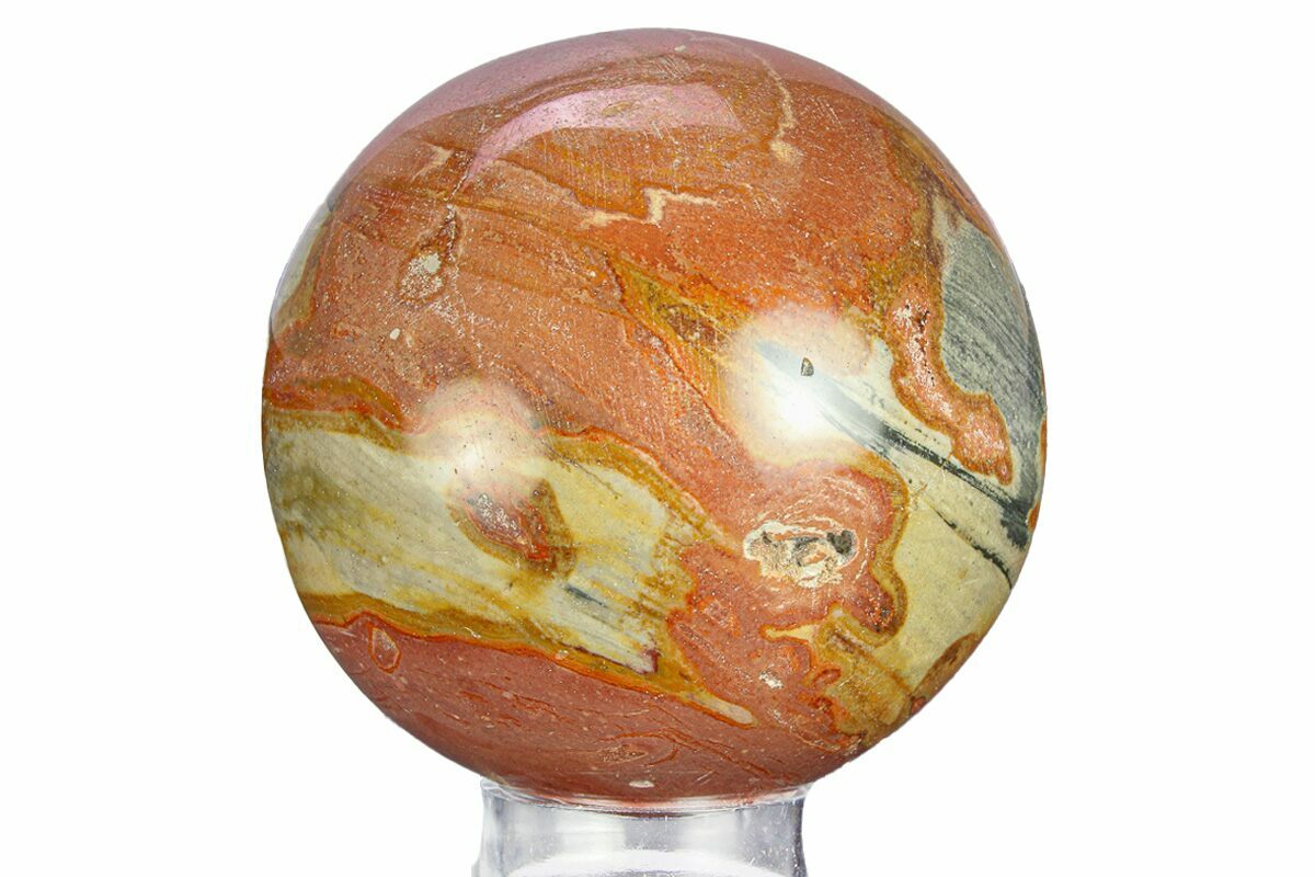 2.95" Polished Polychrome Jasper Sphere - Madagascar (#280482) For Sale - FossilEra.com