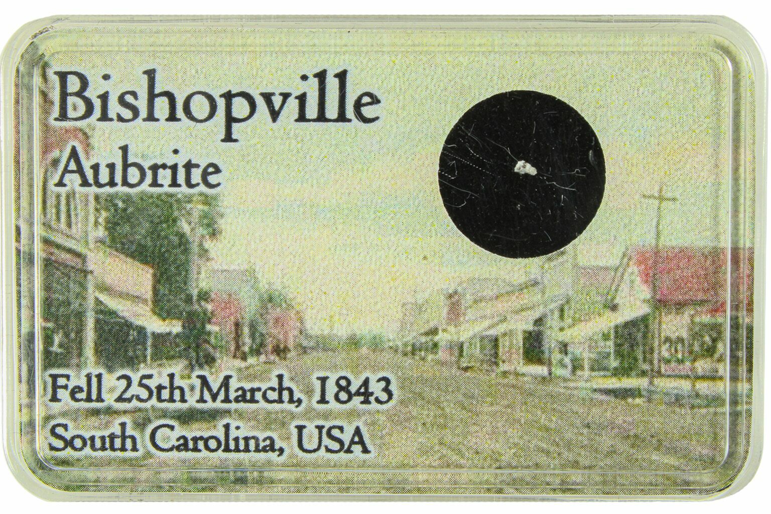 0.06" Bishopville Aubrite Meteorite Fragment - 1843 Witnessed Fall ...