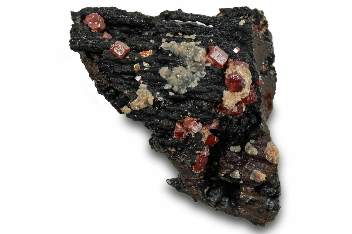1.9" Small Red Vanadinite Crystals on Goethite - Morocco (#292904) For ...