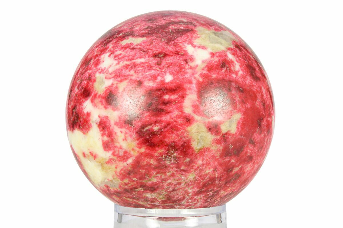 3.2" Polished Thulite (Manganian-Zoisite) Sphere - Trondheim, Norway ...