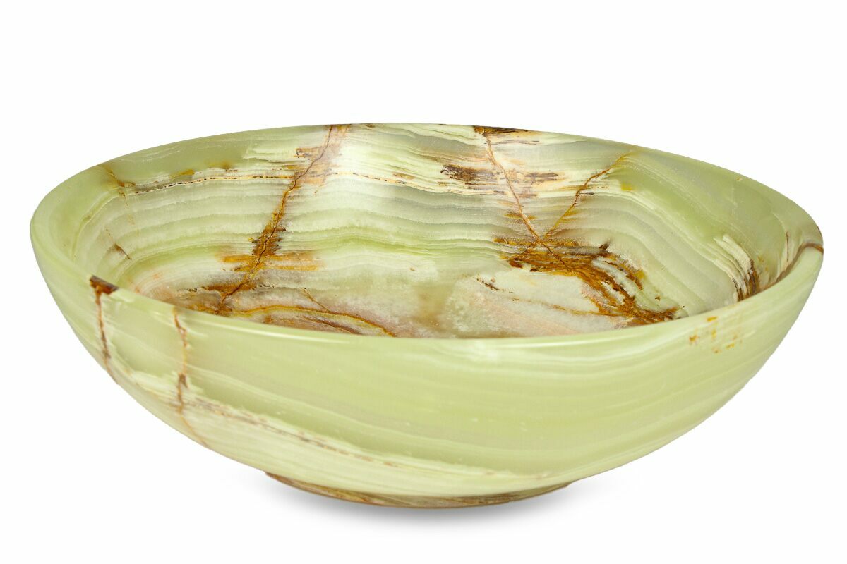 7.9" Polished Green Banded Calcite Bowl - Pakistan (#301312) For Sale ...