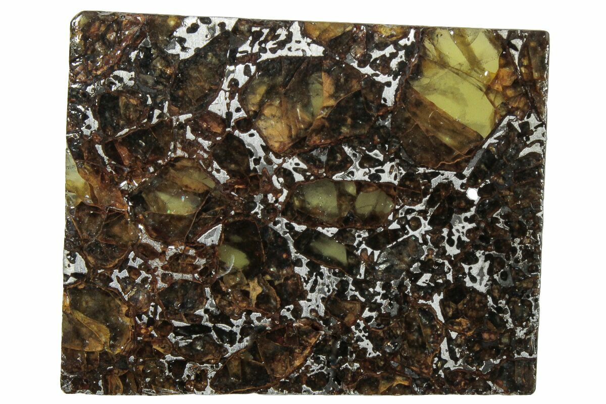 1.19" Polished Admire Pallasite Meteorite (5.74 g) Slice - Kansas ...