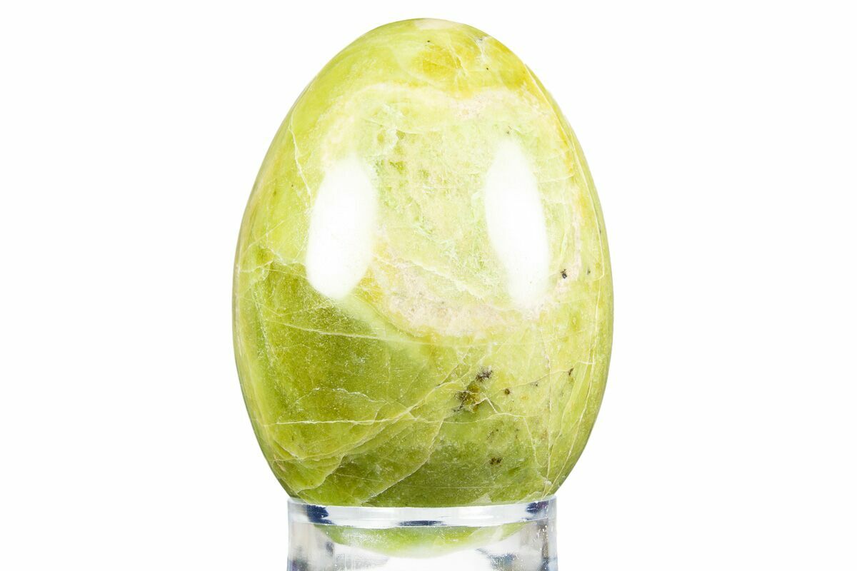 3.5" Polished Green Epidote Egg - Mexico (#309097) For Sale - FossilEra.com