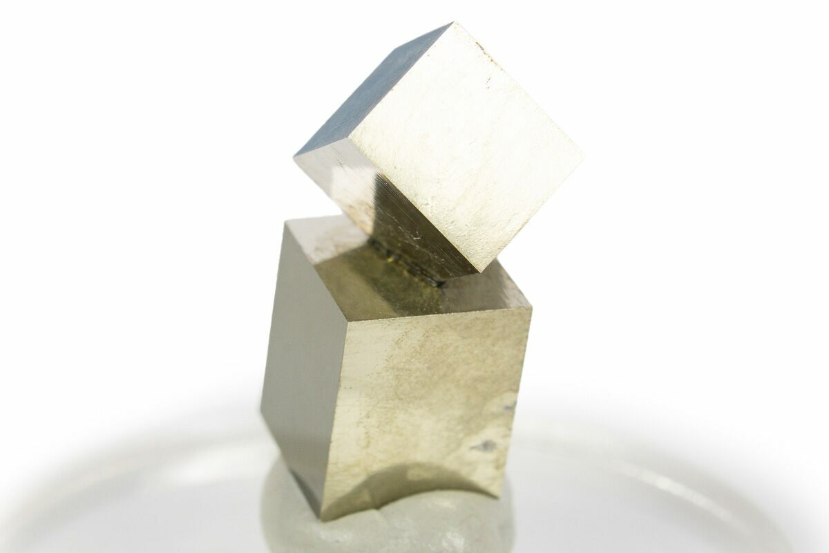 .9" Shiny, Natural Pyrite Cube Cluster - Navajun, Spain (#307036) For ...