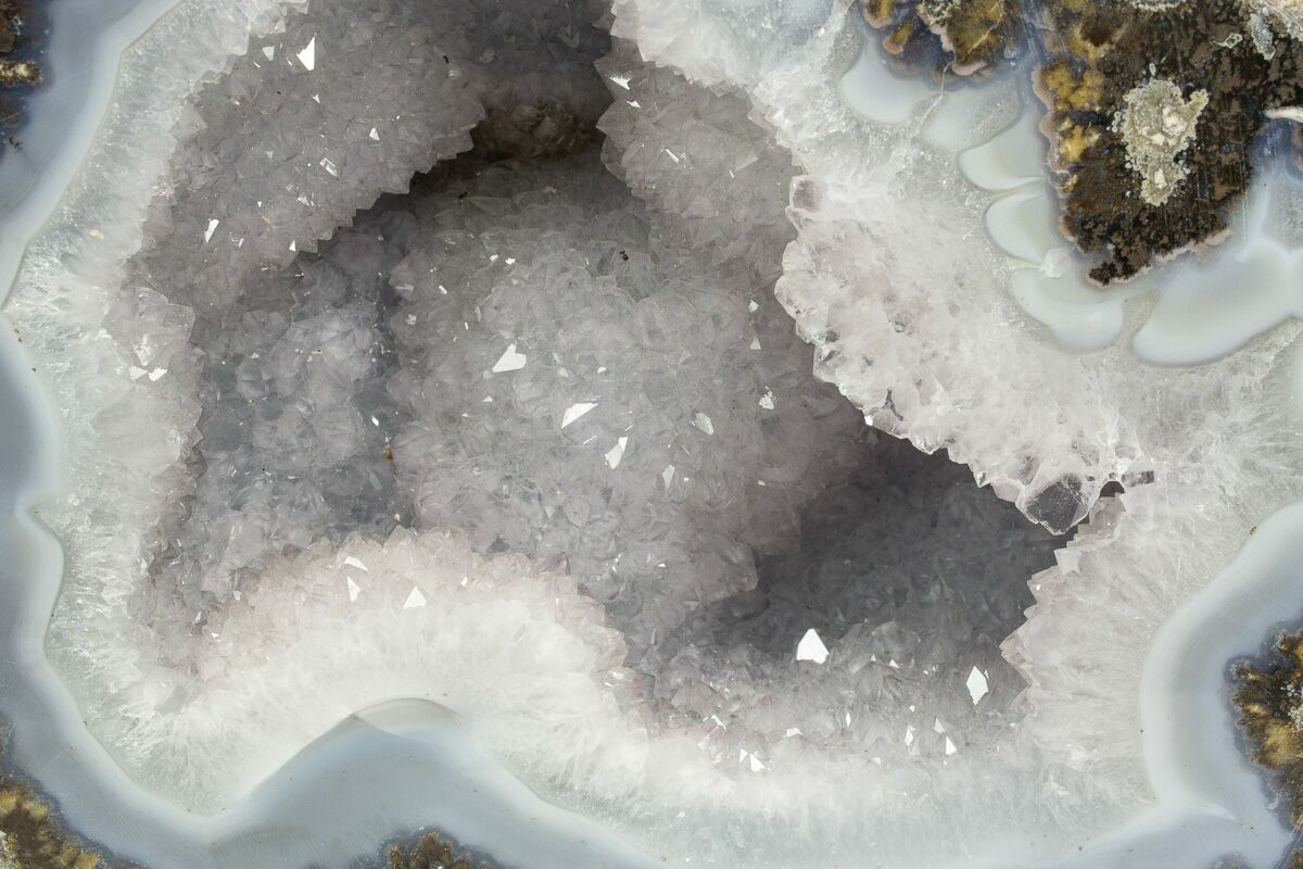 5.85" Las Choyas "Coconut" Geode Pair with Quartz Crystals - Mexico ...